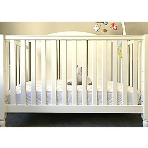 effe bébé Baby Crib Mattress Pad Cover Protector- Toddler Bed Mattress Cover- Crib Mattress Topper, 100% Silken Soft Cotton top, TPU Waterproof Film Backing 28”x52”x10”