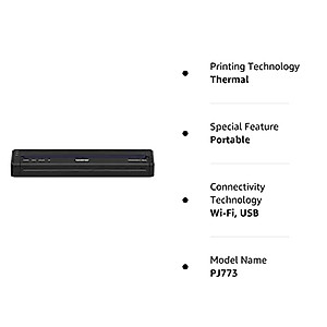 Brother PocketJet PJ773 Direct Thermal Printer - Monochrome - Portable - Plain Paper Print