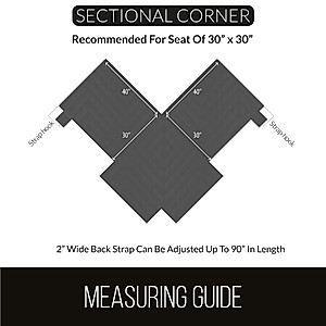 Sofa Shield Patented Sectional Slip Cover, Large Cushion Protector, Reversible Stain and Dog Tear Resistant Slipcover, Quilted Microfiber 30x30” Seat, Washable Covers for Dogs Pets Kids, Charcoal