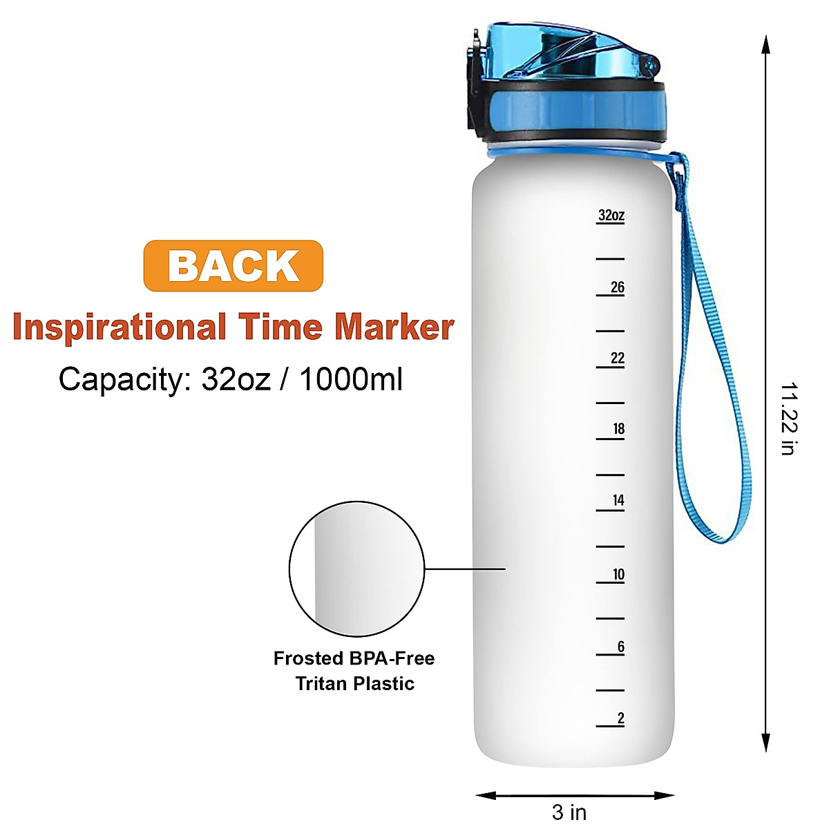 Hyturtle Sleep All Day Nurse All Night Stethoscope 32Oz Liter Motivational Water Bottle, Tracking Water With Time Marker, Appreciation Gifts For Women Nurse Coworkers On Birthday Nurse's Day