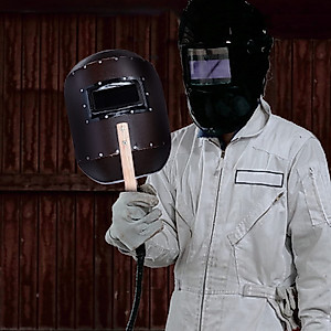 Angoily Handheld Welding Masks Welder Working Helmet Welding Shield with Handle Face Safety Protection Tool for Welding Workplaces