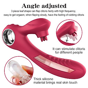 Rabbit Vibrators Women Sex Toys,G Spot Vibrators Anal Dildo Vibrator Sex Toy for Woman Realistic Dildos with 5 Flapping & 10 Vibration modes,Heated Rechargeable Adult Sex Toys & Games