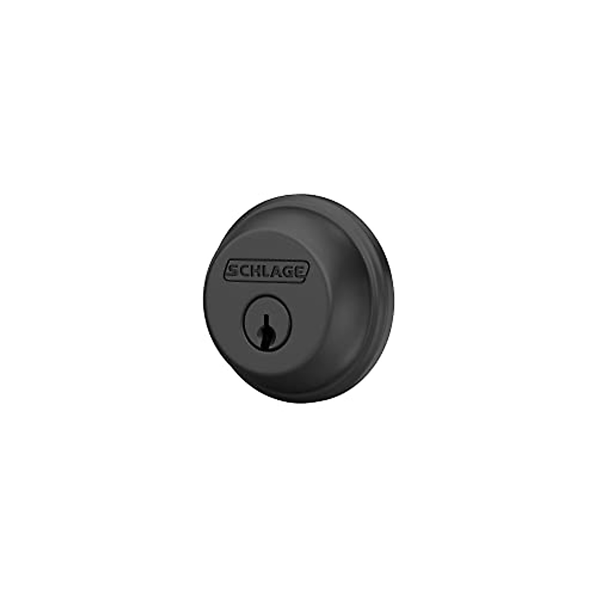 Schlage B60 N 622 Deadbolt, Keyed 1 Side, Highest Residential Security, Matte Black