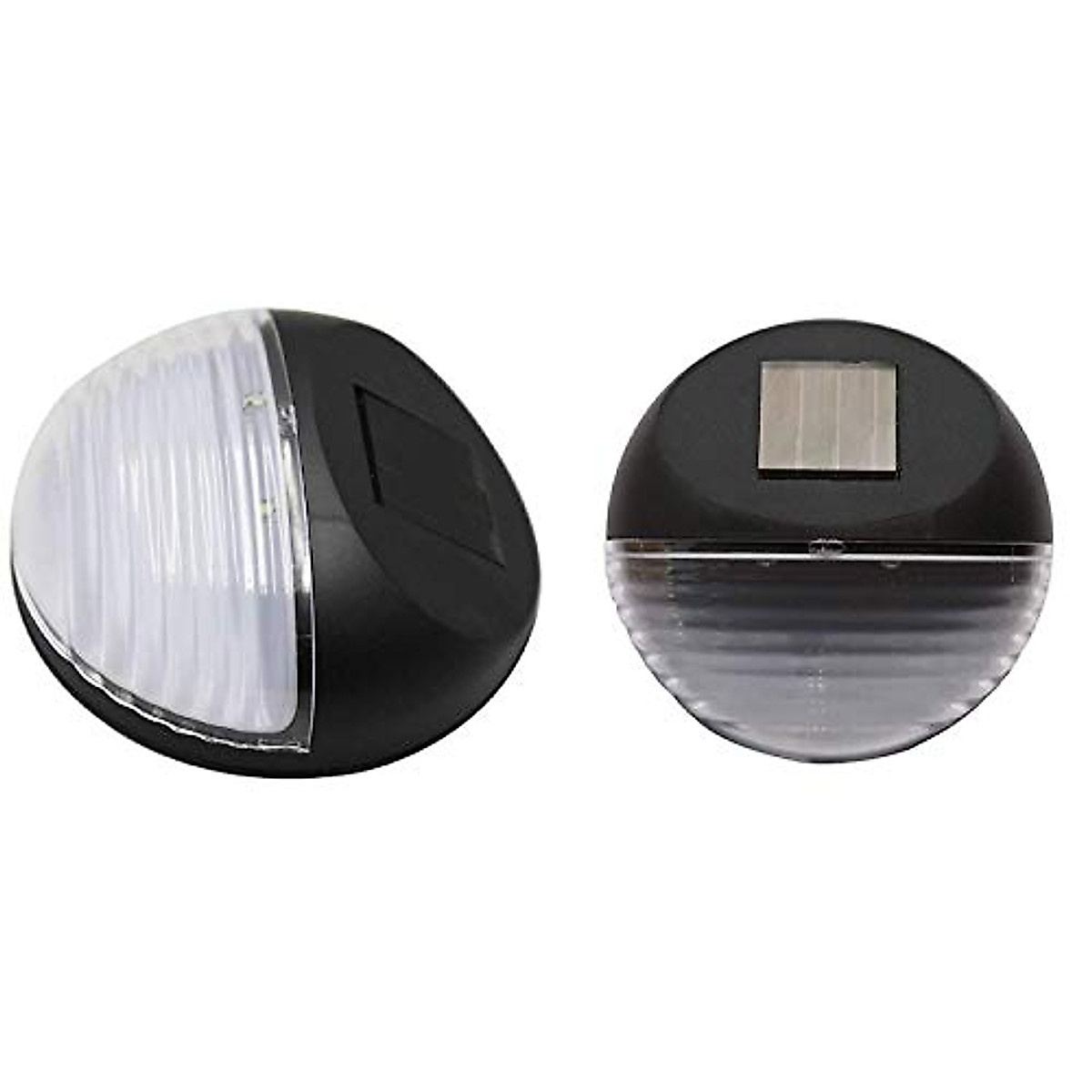 Lxcom Lighting Solar Powered Wall Lights 4 Pack Solar Power Fence Lights Outdoor Solar Stair Lights 2 LED Step Light Wall Mount Garden Path Step Lights for Garden Fence Walkways Stairways Path Pathway