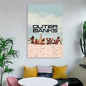 ANARONA Outer Banks Poster, OBX Canvas Poster Unframed Wall Art Dorm Room Decor Aesthetic Beach Scenery Painting for Bedroom Living Room (12 x 18 in)