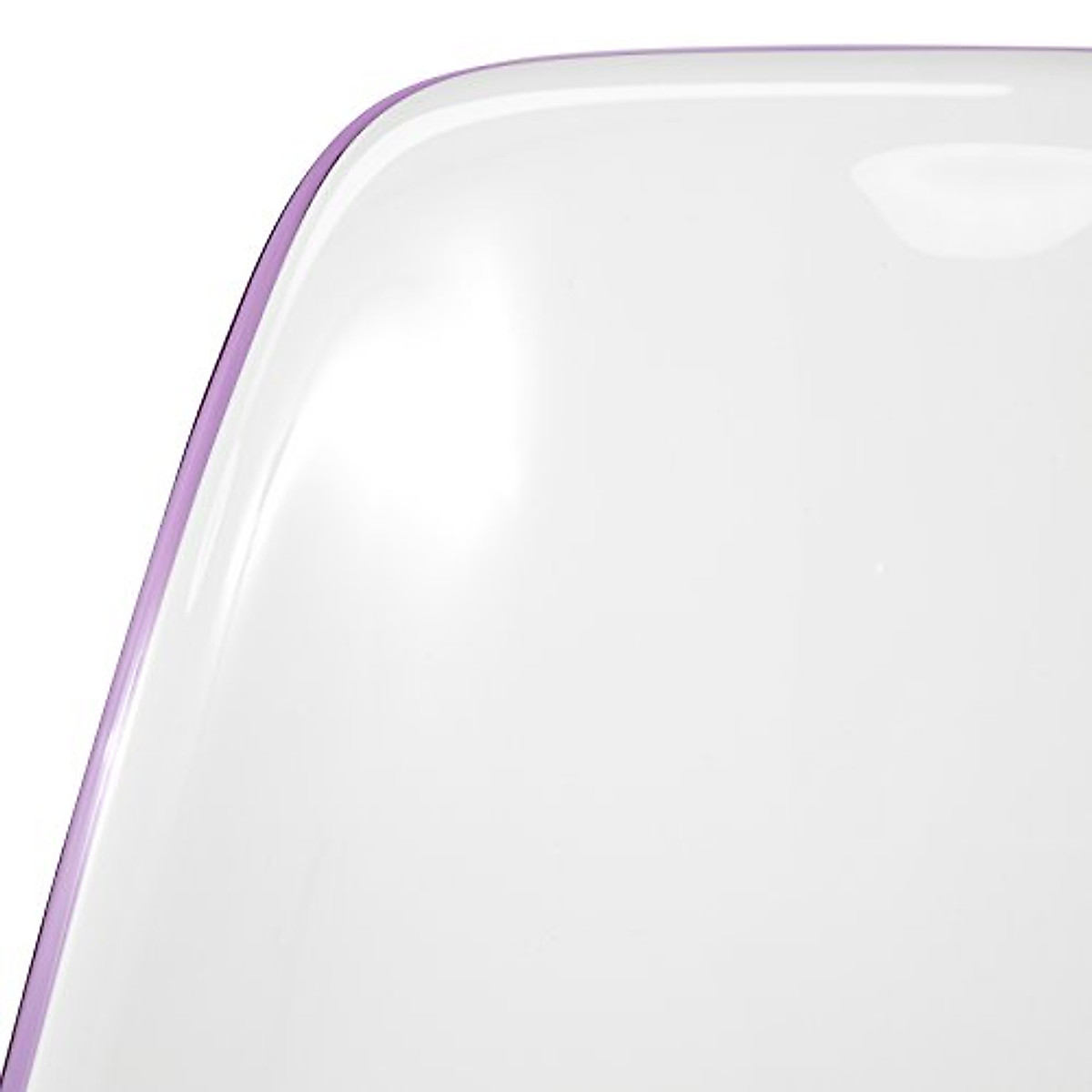 LeisureMod Carey Modern Eiffel Base Molded Side Chair Set of 2 (White Purple)