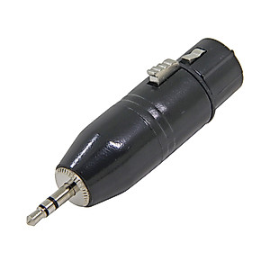 XLR to Mini Plug, Ancable Microphone Adapter for Camera, XLR Female to 3.5mm Stereo TRS, Audio Convertor