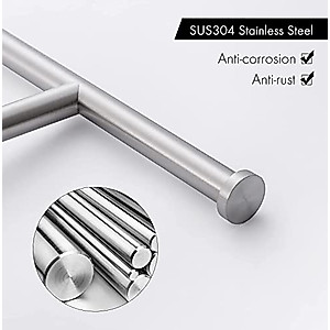 KES Hand Towel Stand with Marble Base, Hand Towel Holder for Bathroom, Hand Towel Rack for Vanity Countertop, SUS304 Stainless Steel, BTH210S20-2