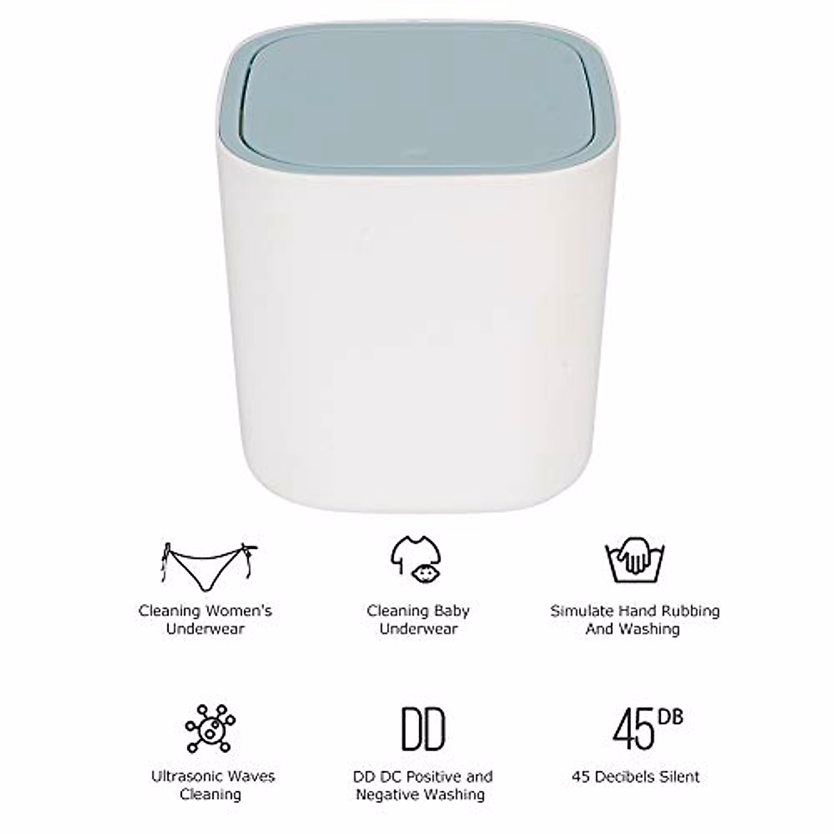 Clothes Washing Machine, Desktop 5V 18W Portable High Efficiency USB Charging Laundry Washer, for Cleaning Underwear Washing Socks Cleaning Baby Clothes