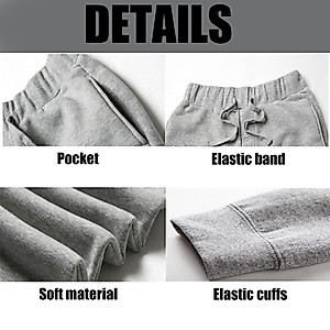 TUVEKE 3 Pcs Men’s Joggers Track Pants Essentials Fleece Athletic Pants for Men Workout Running Gym Sweatpants Blue&Grey&Black XL