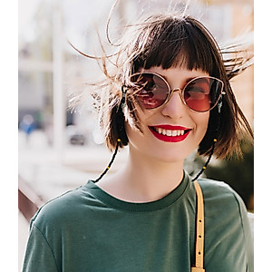 Damanse Eyeglass Chain,8 Pcs Eye Glasses Strap Holders around Neck For Women,Beaded Glasses Chain (8pcs-h)