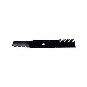 USA Mower Blades (6 MB022BP Toothed High-Lift for Bad Boy 038000300 Jacobsen 390665 Length 18 in. Width 2-1/2 in. Thickness .203 in. Center Hole 5/8 in. 36 in. 52 in. 54 in. Deck