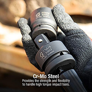 Sunex 5303, 1 Inch Drive, 1" Female x 3/4" Male Impact Adapter, Cr-Mo Steel, Ball Detent, Tapered Square End, Meets ANSI Standards