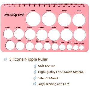 Flange Measurement Tool, Nipple Sizer for Flanges, Flange Ruler, Nipple Ruler for Flange Size, Nipple Sizer, Breast Flange Measuring Tool - New Mothers Musthaves (Pink)