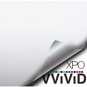 VViViD White Laminated Vinyl Wrap Sheet Roll Self-Adhesive Underlayer Waterproof Drawer Shelf Liner Rolls (2 Rolls (17.9 Inch x 54 Inch))