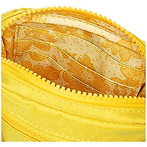 Vera Bradley Women's Recycled Lighten Up Reactive Convertible Belt Bag Sling Crossbody Bag, Goldenrod, One Size