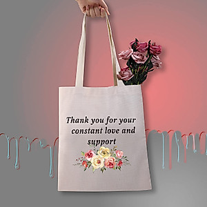 BDPWSS Aunt Of The Bride Tote Bag Wedding Gift For Aunt Thank You For Your Constant Love And Support Bag (Bride aunt TG)