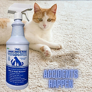 EarthSential Pet Poop, Pee and Puke Terminator Probiotic and Enzyme Spray Cleaner 32 oz All Natural