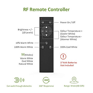 NOVOSTELLA 79ft(2rolls) Tunable White LED Strip Light Kit 2688LEDs Dimmable 3000K-6500K 24V Flexible Tape Remote Ribbon for Stage Bedroom Party Kitchen Stair Living Room Ceiling Daylight Warm White