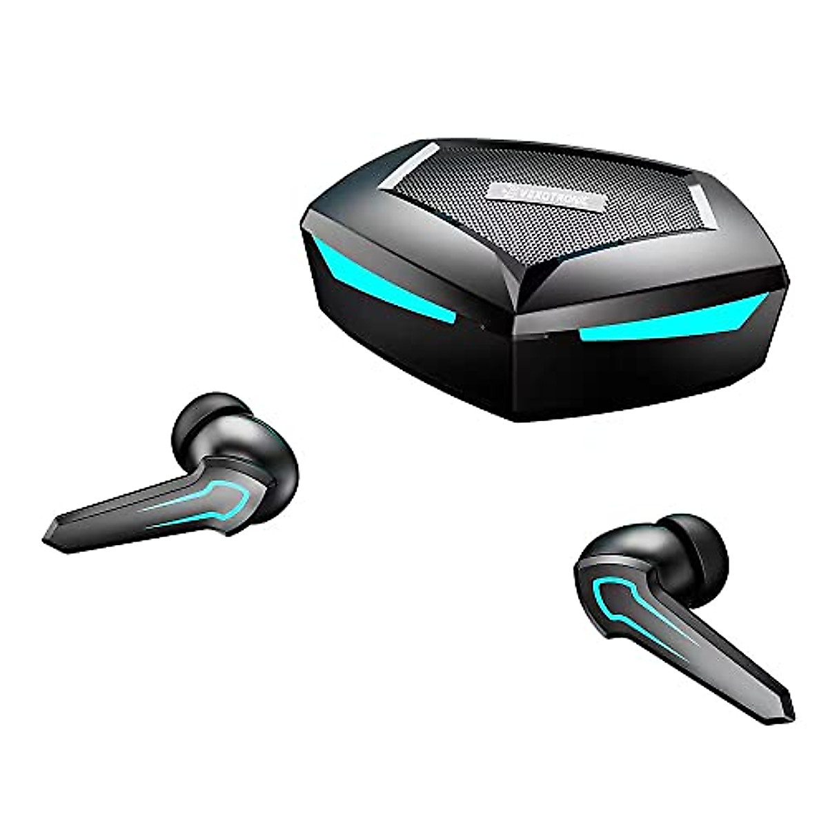 VEXOTRONIC - P30 True Wireless Earbuds HiFi Sound Low-Latency, Gaming Earphones TWS Headsets Bluetooth 5.2, Compatible with iOS, Android, Windows, and Switch. Gaming Computer Laptop TV Sport (Black)