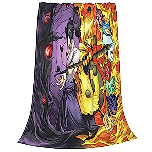 Anime Throw Blanket Flannel Fleece Warm Soft Blankets for Couch Sofa Bed Living Room for Adults Kids (60"X50")