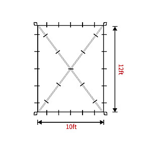 Gold Armour Rainfly Tarp Hammock, Premium 14.7ft/12ft/10ft/8ft Rain Fly Cover, Waterproof Ultralight Camping Shelter Canopy, Survival Equipment Gear Camping Tent Accessories (OD Green 12ft x 10ft)