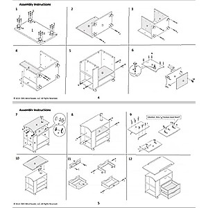 Mind Reader Bedside Workstation Nightstand Swivel Top Couch Laptop Desk with Drawers and Magazine Holder, Wood Finish, Brown 15.75 in x 23.75 in x 34 in