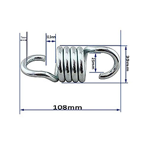 4" Heavy Duty Hammock Chair Spring Porch Swings Spring,CEKER Steel 700lb Capacity Punch Bag Spring Suspension Hooks for Hanging Chair and Swing,Heavy Bag 2Packs