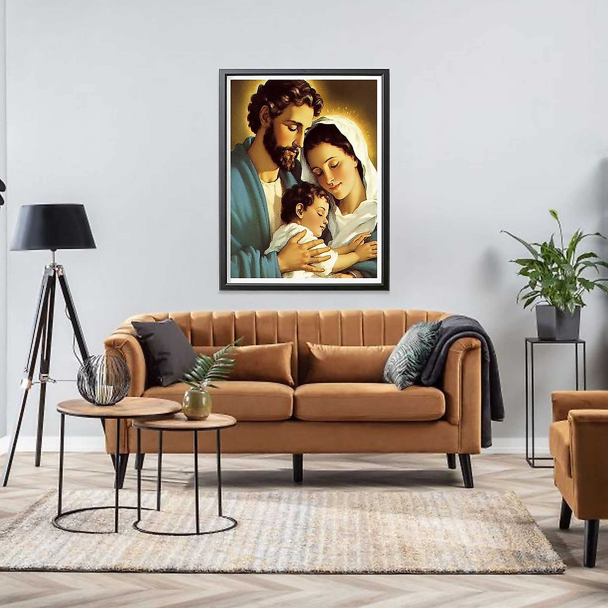 LOMSIOY DIY 5D Diamond Art Kits for Adults, Family Diamond Painting Kits for Beginner, Angels Diamond Art with Round Full Drill Rhinestone Crafts Gem Arts for Home Wall Decor 12 * 16 inch