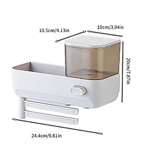 ZIRANU Adjustable Sink Organiser Storage Rack for Dishwashing Liquid and Hand Soap Hygienic Tool Holder for Bathroom