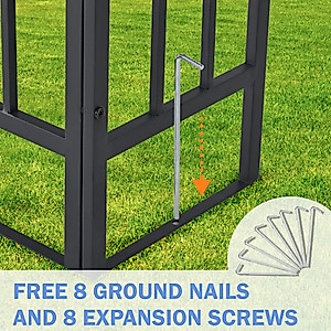 BACKYADOOR 10'X12' Gazebo, Outdoor Gazebo with Mosquito Netting, Patio Gazebo with Ventilation Double Roof for Patio, Deck, Garden (Dark Brown)