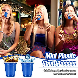 Yetene 200pcs 2 oz Easter Plastic Shot Cups Mini Disposable Shot Glasses for Wedding Baby Shower Graduation Party Supply Summer Beer Taste Serving(Blue)