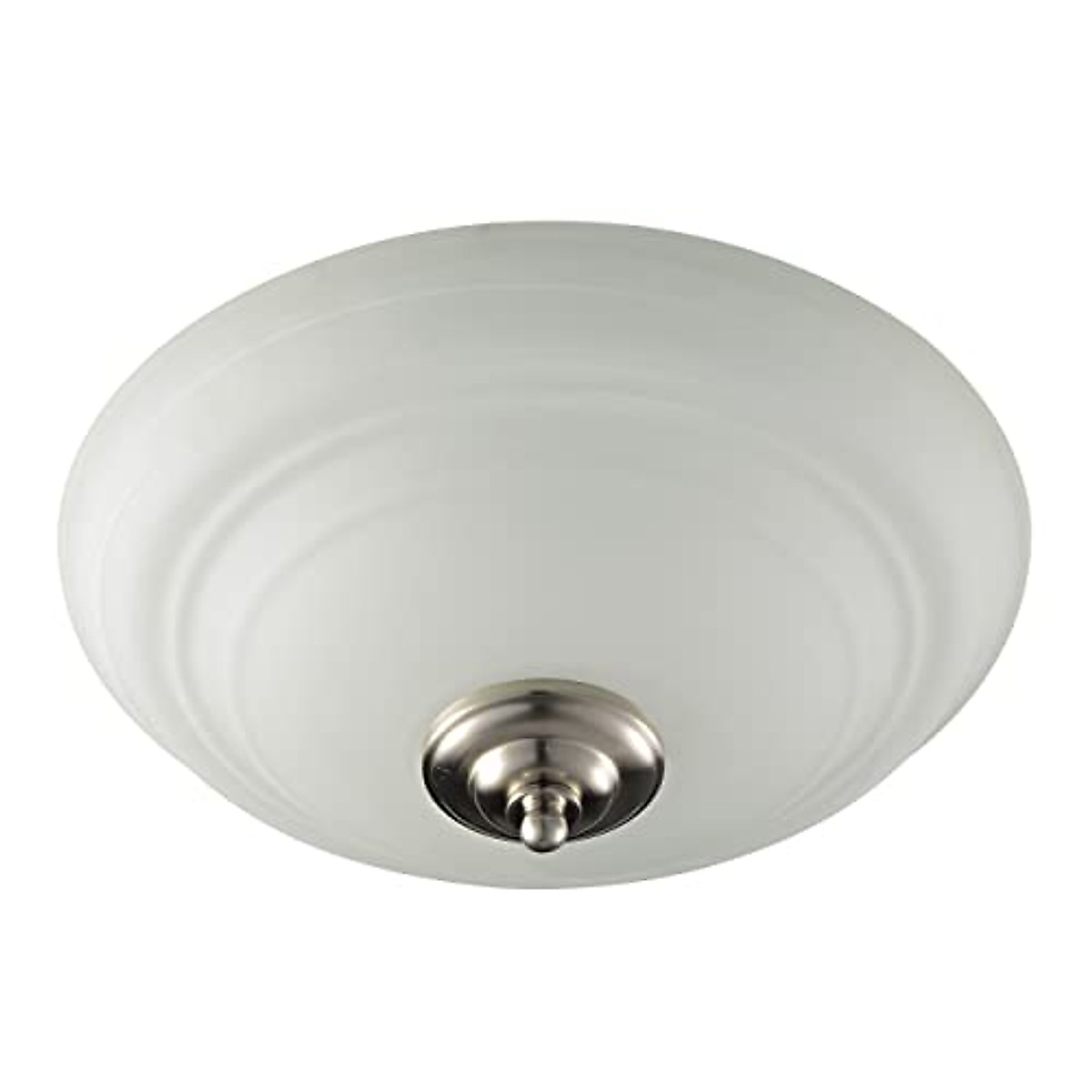 Lift Bridge Kitchen & Bath Decorative Round 70 CFM Bathroom Ceiling Ventilation & Exhaust Fan with Light and Glass Globe, Quiet 2.0 Sones Bath Fan