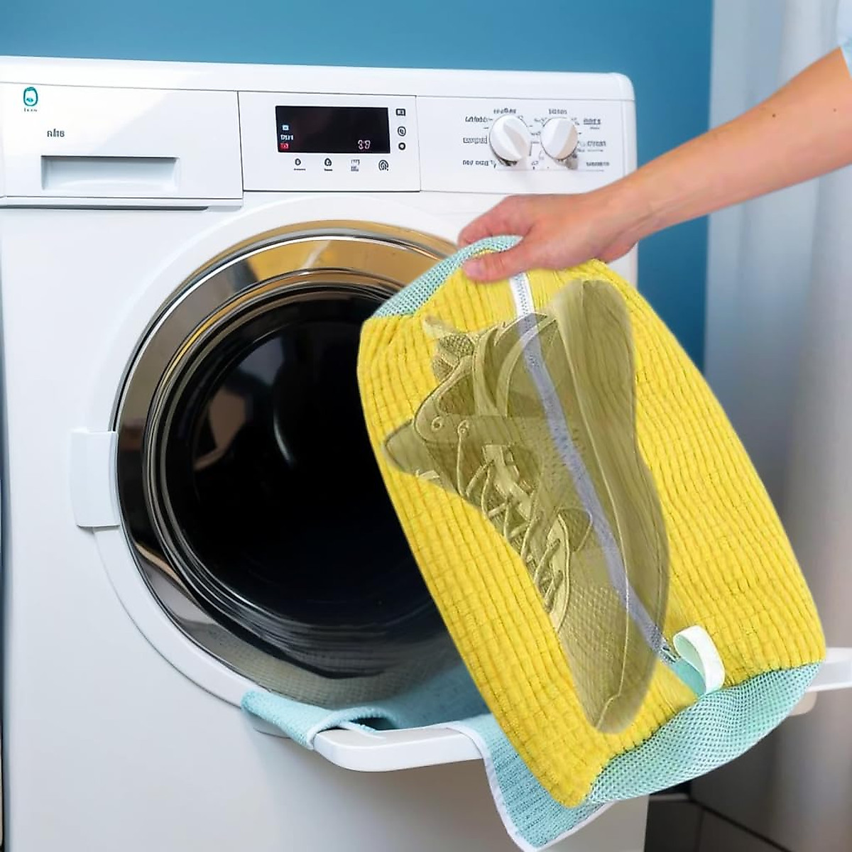 Shoes washing bags, houhil,reused and durable zipper plug shoes washing bags, sneakers, sneakers, sneakers, tennis shoes, slippers (grizzly)