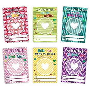 JCVUK Valentine's Day Cards, Love Heart Valentine Gifts Exchange Cards(30 Pieces), Valentine Party Favors School Classroom Gift Exchange and Rewards For Boys Girls(QRJKP-001)