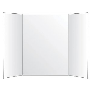 Office Depot 72% Recycled Tri-Fold Corrugate Display Board, 36in. x 48in., White, 26991