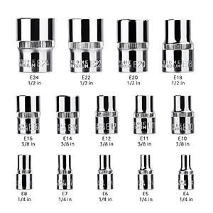 Amazon Basics 1/4-Inch Drive Extension Bar Set - 3-Piece