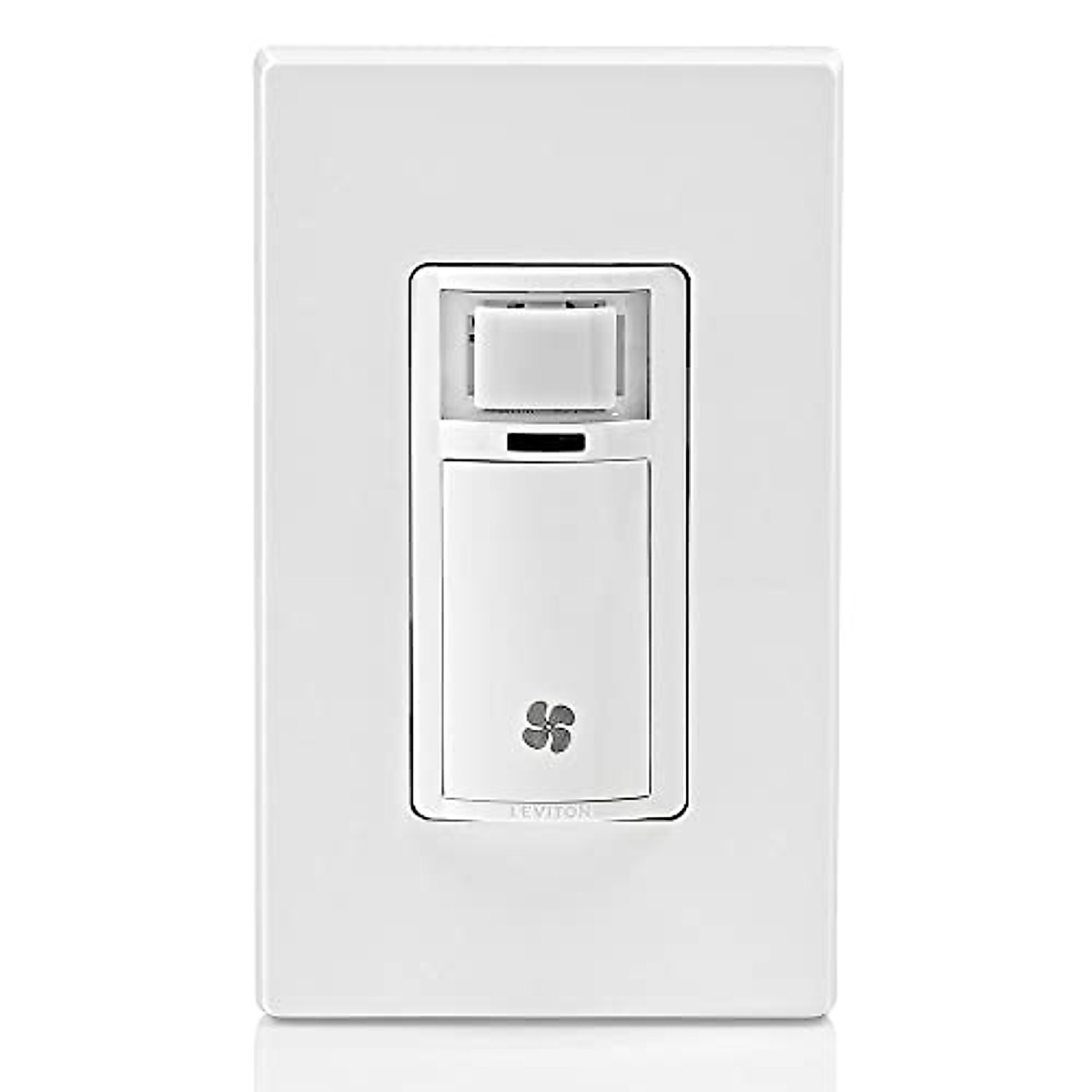 Leviton DHS05-1LW Humidity Sensor Switch for bathroom exhaust fan, automate ventilation, air circulation, moisture control,  ¼ HP, Single Pole, White