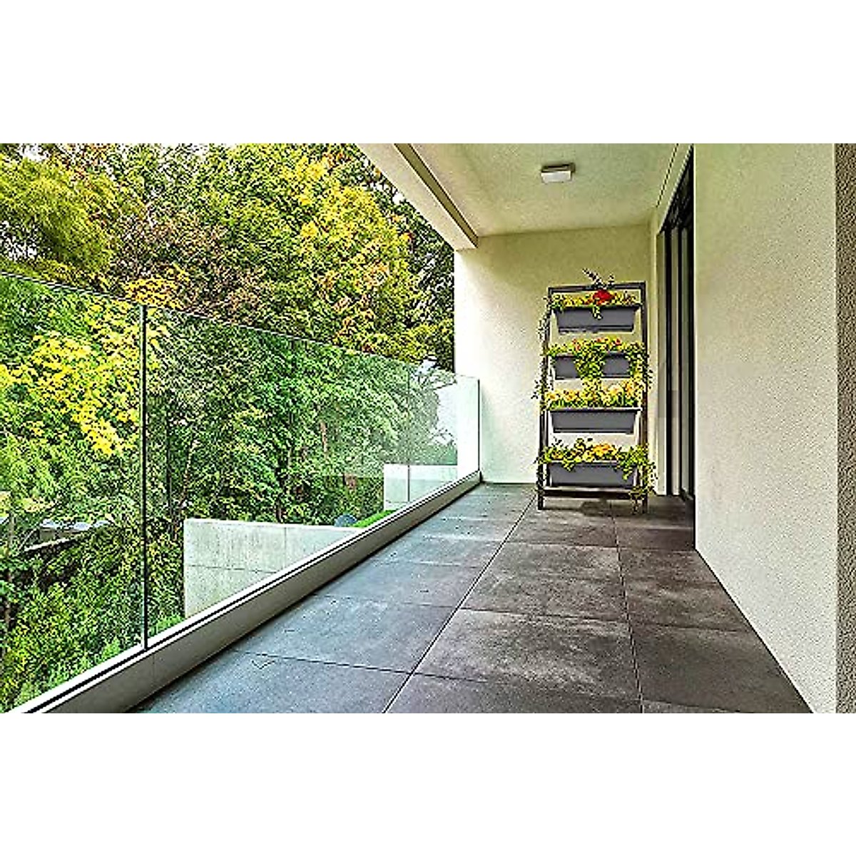 Outland Living 6-Ft Raised Garden Bed - Vertical Garden Freestanding Elevated Planter with 4 Container Boxes - Good for Patio or Balcony Indoor and Outdoor - Perfect to Grow Vegetables Herbs Flowers