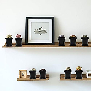 foxany 3" Nursery Pot, 30 Pcs Thick Plastic Plants Pots, Square Flower Planting Pots, Plant Seedling Pots, Seed Starting Pots with Saucers - Black 30 Pcs