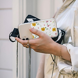 2Pack Card Holder for Phone Case, Leather Phone Card Holder, Cute Stick On Credit Card Wallet for Back of Phone iPhone and Android - White,Black