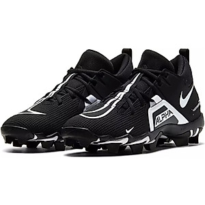 Nike Alpha Menace 3 Shark Mid CV0584-001 Black-White Men's Wide Football Cleats 12 US