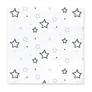 Amazing Baby Muslin Swaddle Blanket, Premium Cotton, Stars, Sterling