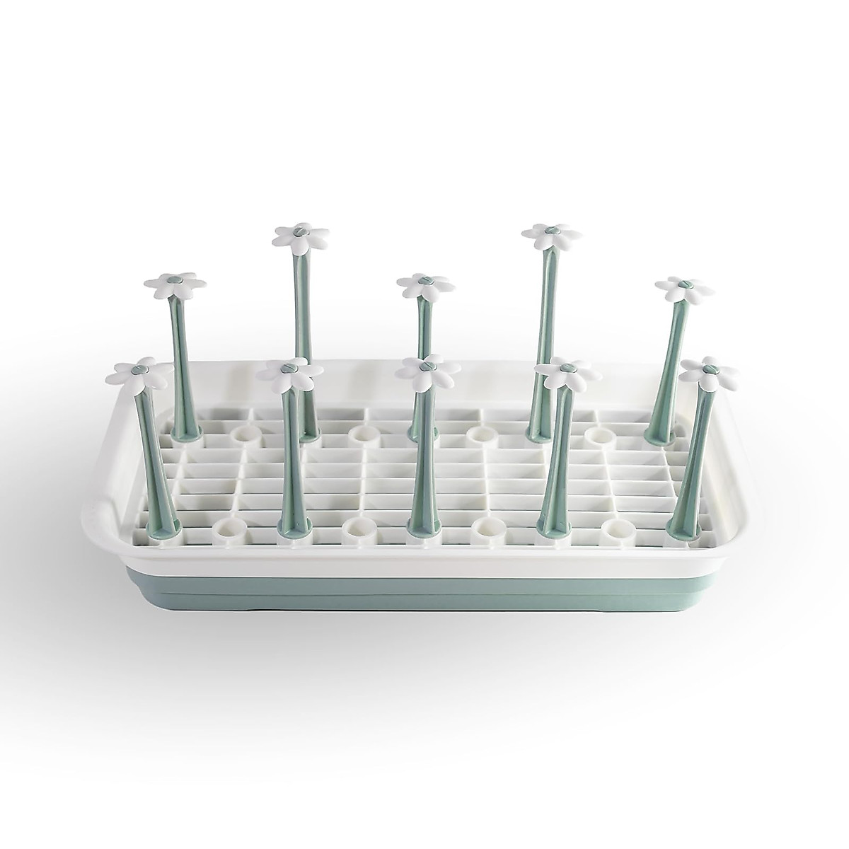 L-WASH Large Countertop Bottle Drying Rack - Ideal for Insulated Water Bottles, Drinking Glasses, Sports Bottles, Baby Bottle Drying Rack, Tumblers, Mugs, Bottle Washer