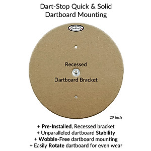 Dart-Stop 29 inch Round Black Pro Dart Board Backboard | Wall Protector | Dartboard Surround