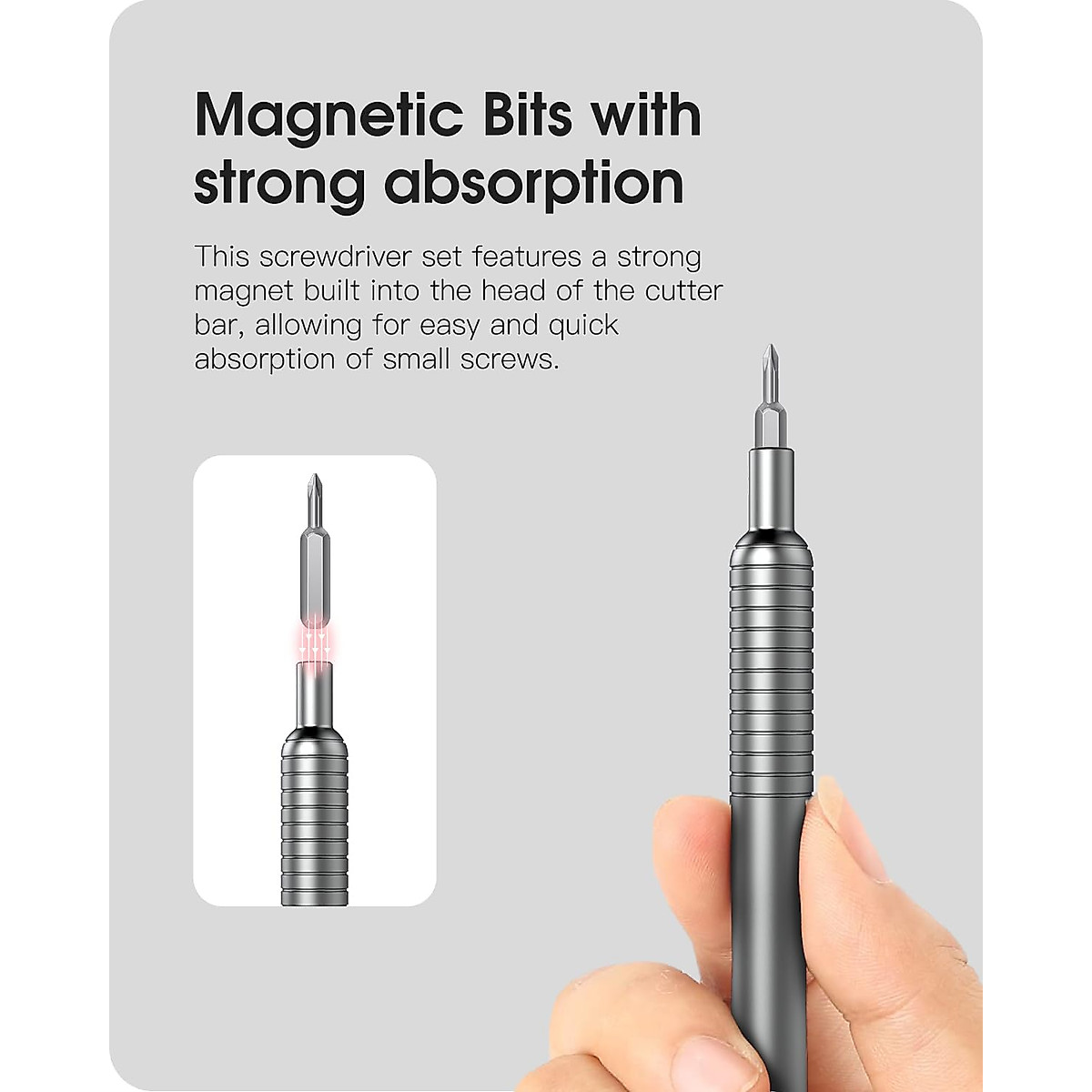 Kingsdun 51 in 1 Precision Screwdriver Set, Portable Screwdriver Set with 48 Magnetic Bits Torx Hex Screwdriver for iPhone, Laptop, PC, Watch, Glasses