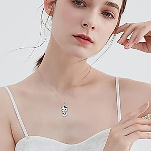 MEIDERBO Cow Urn Necklace for Ashes 925 Sterling Silver Cow Keepsake Cremation Cow Pendant Memory Jewelry Cow Gifts for Women Girls