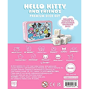 Hello Kitty and Friends Premium Dice Set | Hello Kitty and Friends Custom Dice with Collectible Tin Case | Based on Sanrio Hello Kitty and Friends | Officially Licensed Sanrio Gift & Merchandise