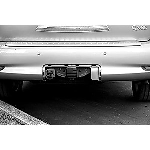 eVerHitch 2 Inch Trailer Hitch Cover Plug with Metal American Black Flag Fit for Any 2" Hitch Receivers