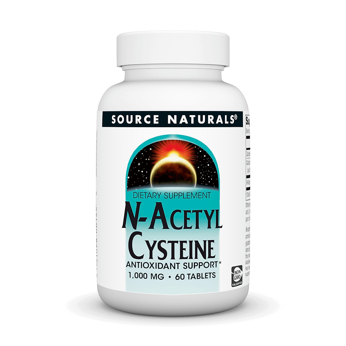 Source Naturals N-Acetyl Cysteine Antioxidant Support 1000 mg Dietary Supplement That Supports Respiratory Health* - 60 Tablets